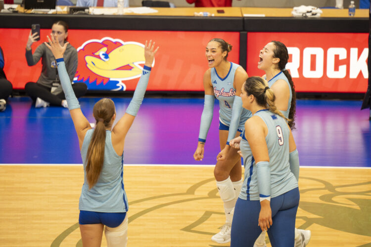 PHOTOS: KU volleyball beats No. 20 Colorado in four sets - KU Sports